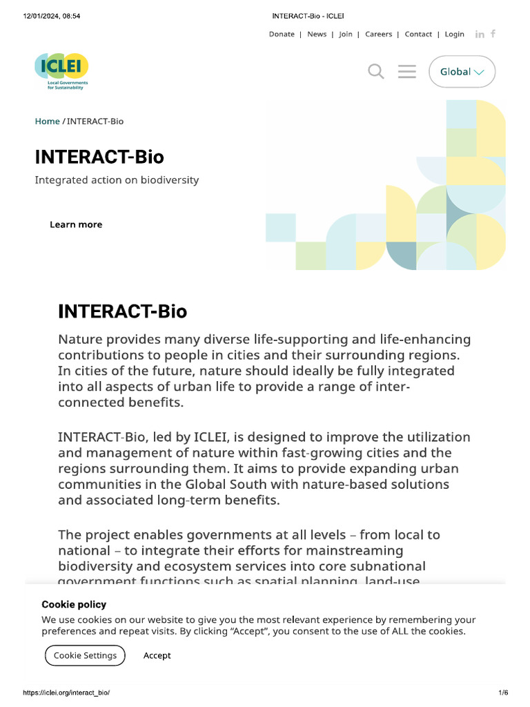 ICLEI - INTERACT-Bio 1.d.14 - O - Activities | PDF