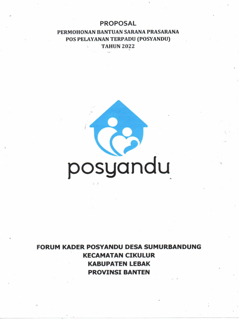 Proposal Sarana Prasarana Posyandu | PDF