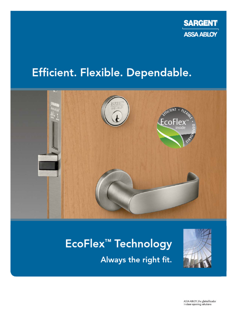 SARGENT EcoFlex Mortise Lock Sell Sheet | PDF | Electricity ...