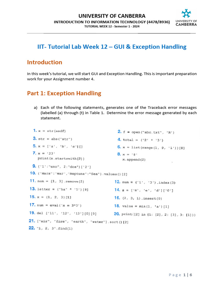 IIT-Tutorial Lab Week 12 | PDF | Computer Engineering | Computing