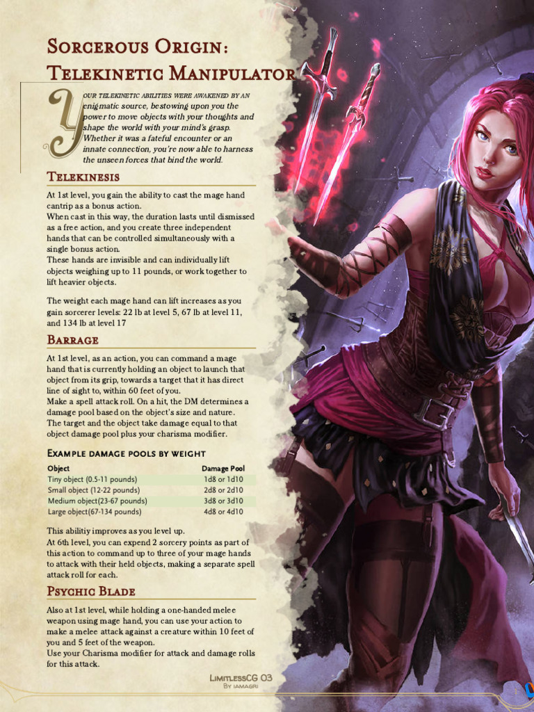 Telekinetic Manipulator | PDF | Magician (Fantasy)