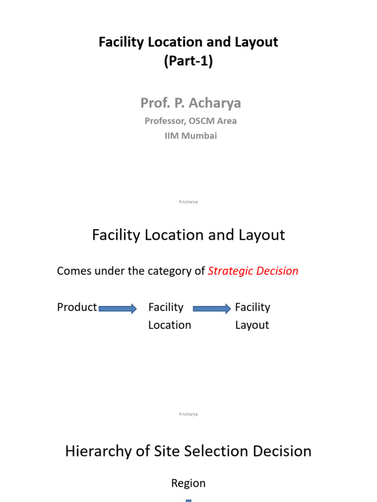 Facility Location and Layout (Part-1) | PDF | Labour Economics ...