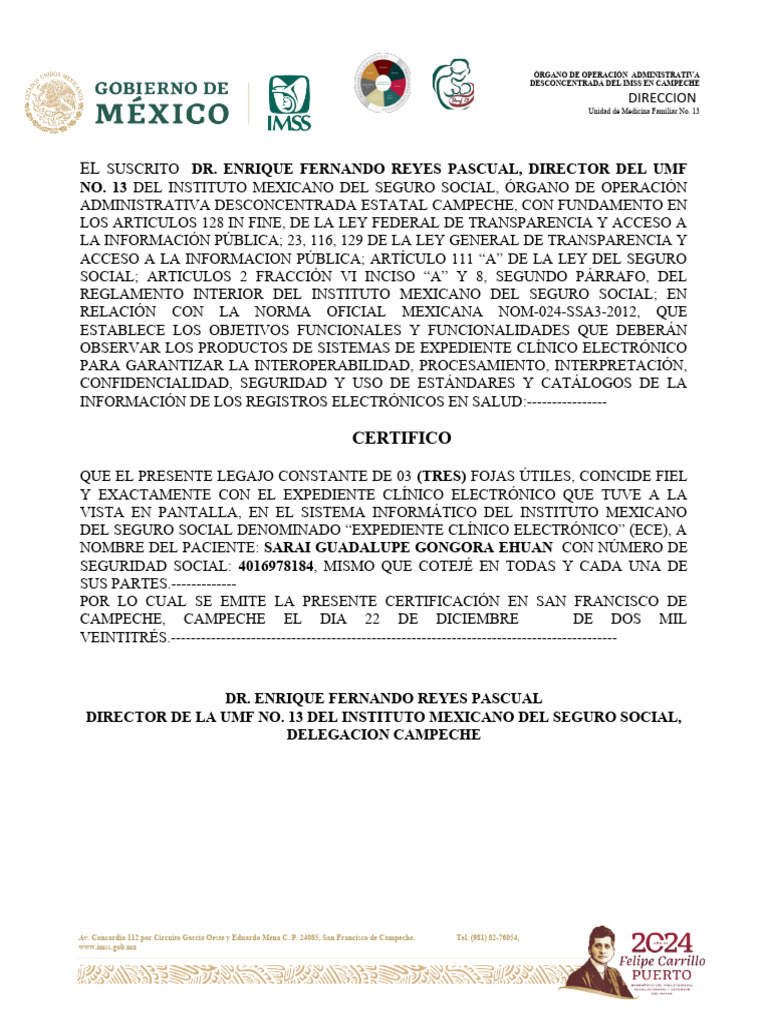 Hoja Membretada IMSS 2025 | PDF | México