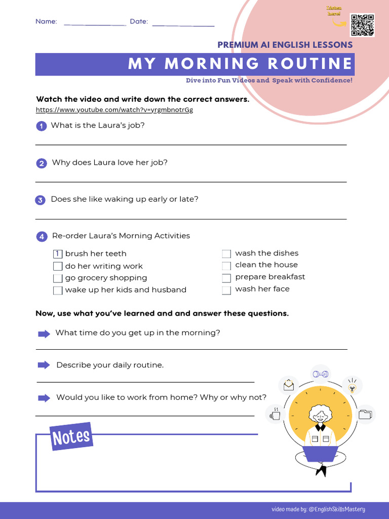 Laura's Morning Routine Overview | PDF