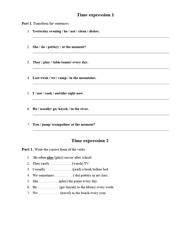 time expression | PDF