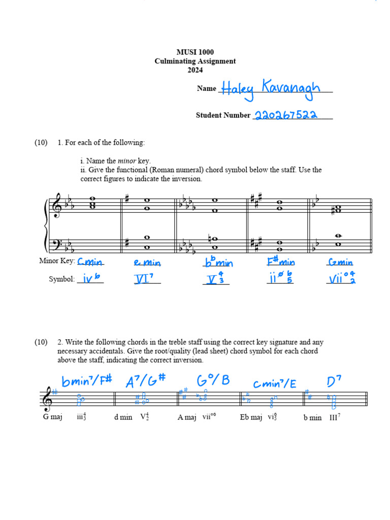 Culminating Assignment 2024 | Download Free PDF | Pitch (Music) | Melody