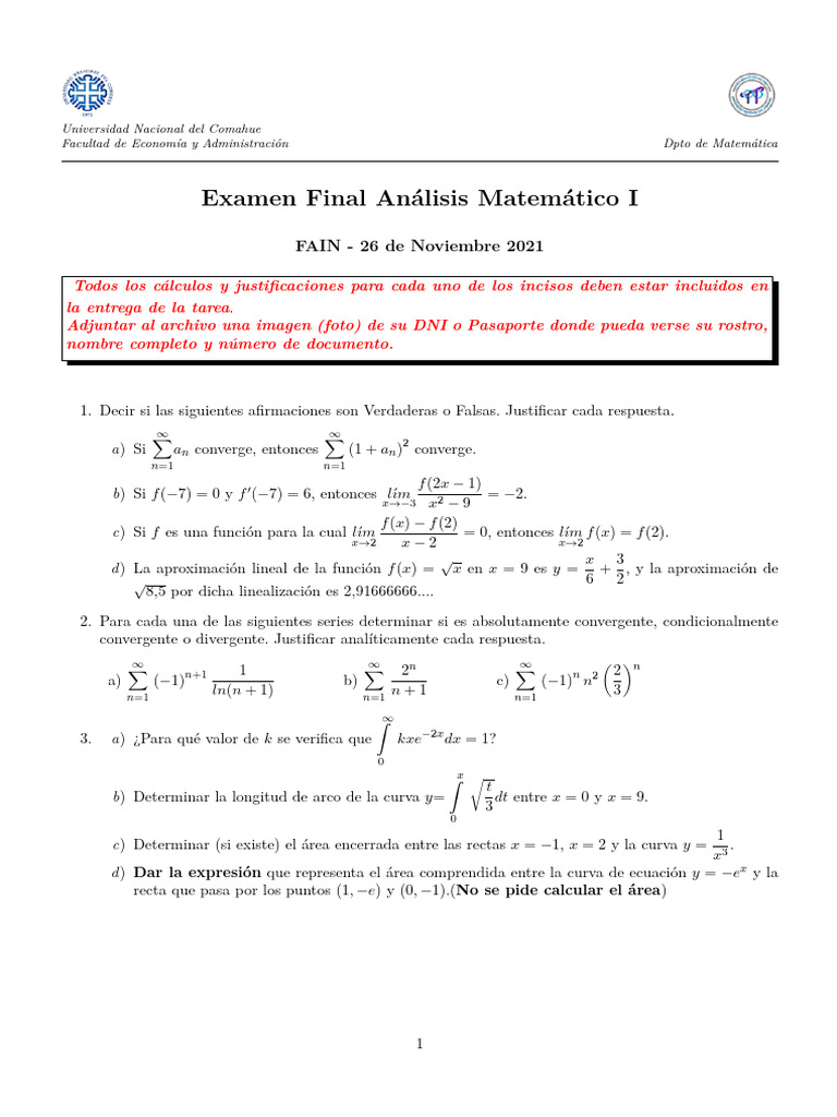 AM I FAIN - Final | PDF | Matemáticas Aplicadas | Análisis