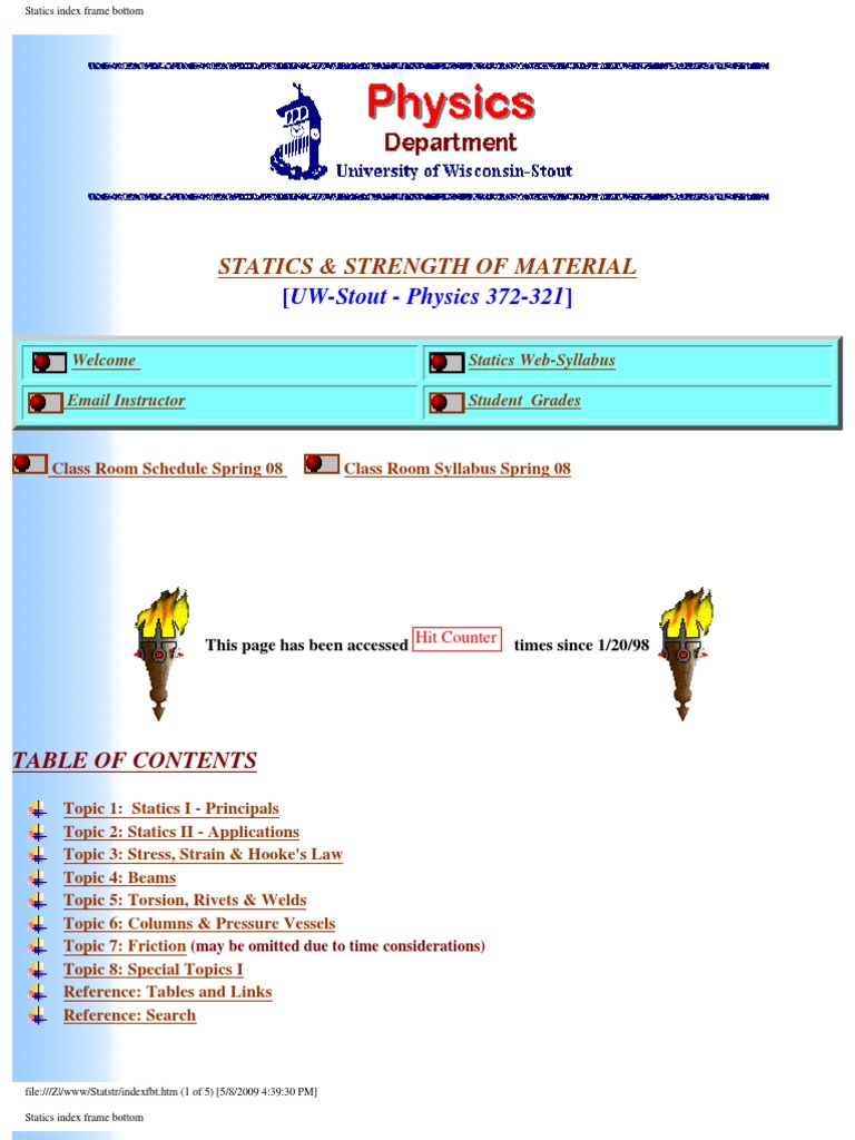 Statics Course Overview and Topics | PDF | Trigonometric Functions ...
