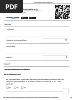 ISO 22000-2018 checklist | PDF | Food Safety | Audit