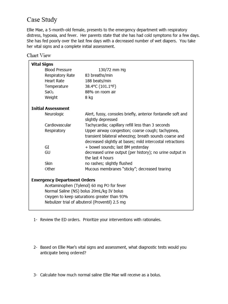 Bronchiolitis Case Study - Ellie Mae | PDF | Breathing | Respiratory System