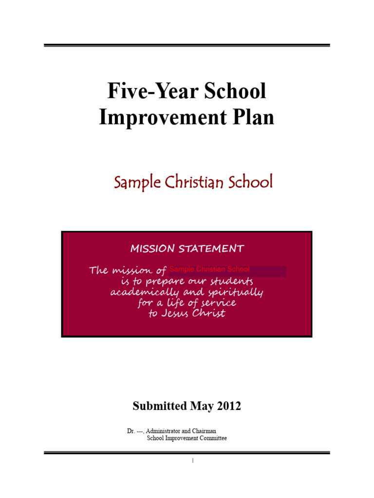 School Improvement Plan Sample 1 | PDF | Schools | Teachers