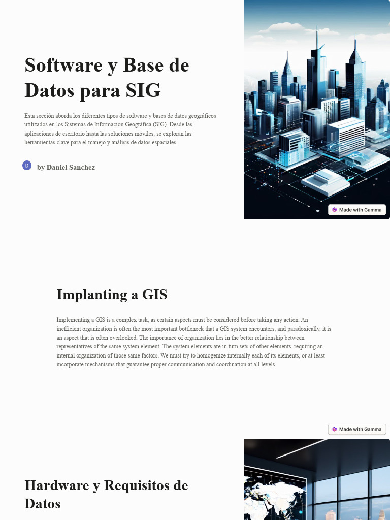 Software y Base de Datos para SIG | PDF | Sistema de información ...