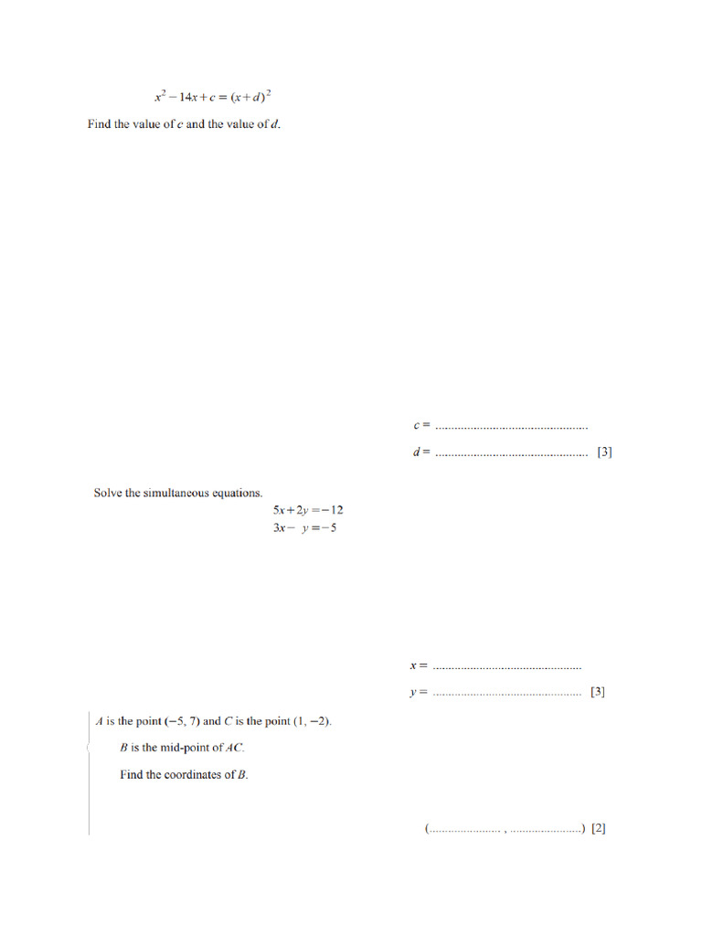 y10 math final revision | PDF