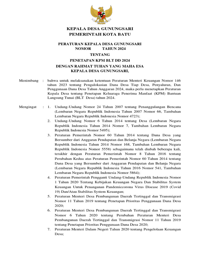 PERKADES NO 2 BLT TGL 08 JANUARI-gunugsari | PDF