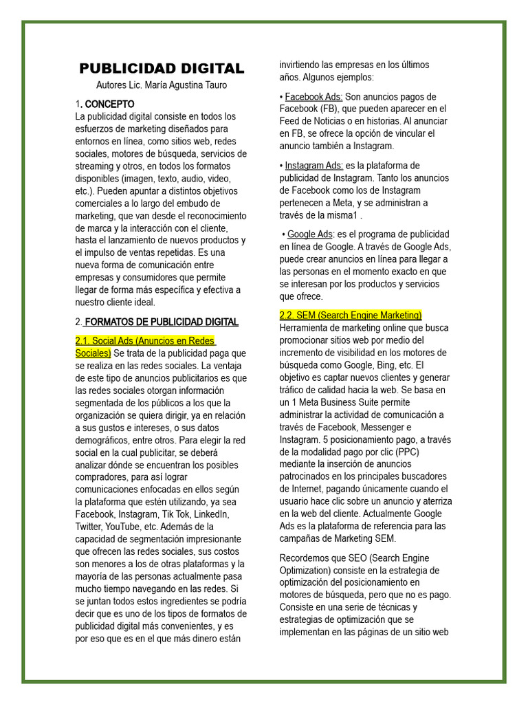 Publicidad Digital | PDF | Publicidad online | Publicidad