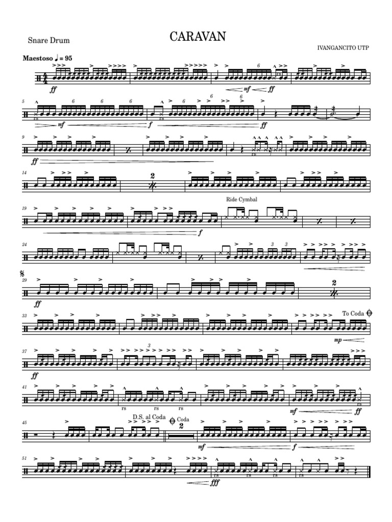 Caravan | PDF | Percussion Instruments | Drumming