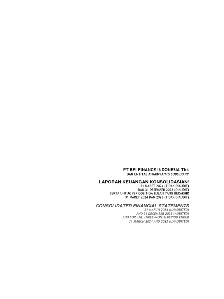 BFIN Financial Statement Maret 2024 | PDF