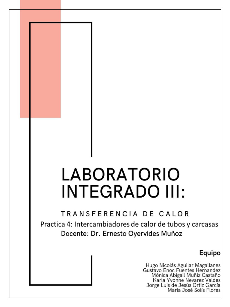 Practica 4-Intercambiador de calor de carcaza y tubos | Descargar gratis PDF | Intercambiador de ...
