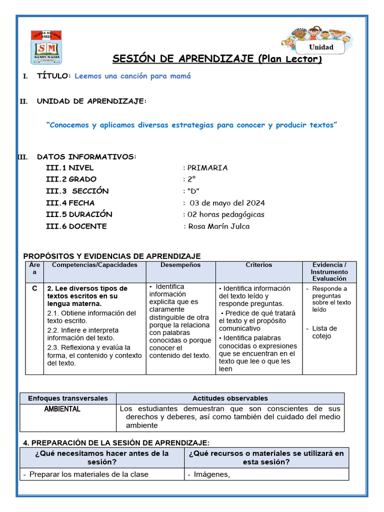 Sesión Día de La Tierra | PDF | Aprendizaje | Ciencia cognitiva