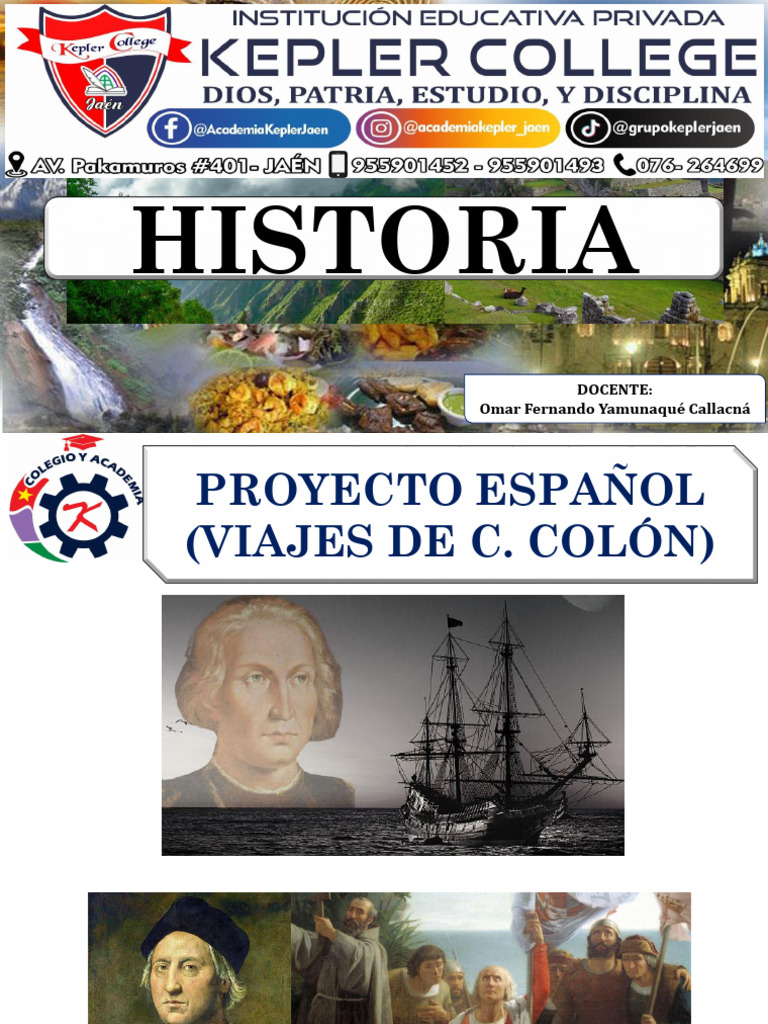 Historia - Viajes de C. Colón | PDF | Cristobal colon | Viajes de ...