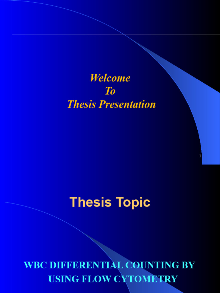 Final Presentaion | PDF | White Blood Cell | Flow Cytometry