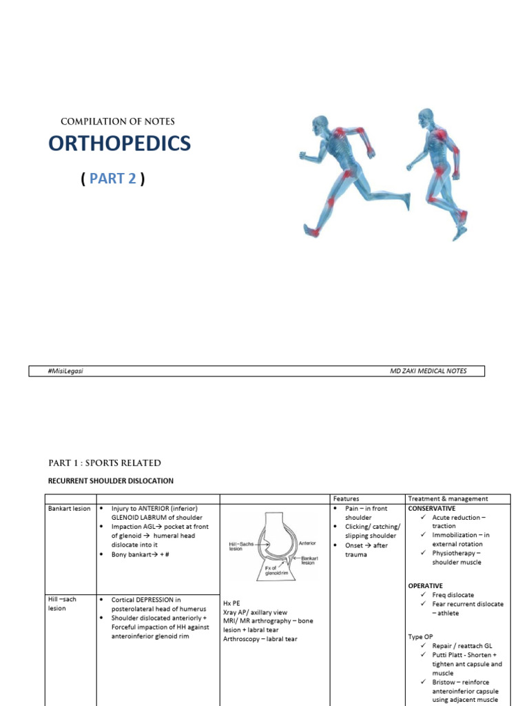 Ortho Fracture Notes 2 | PDF | Gout | Knee