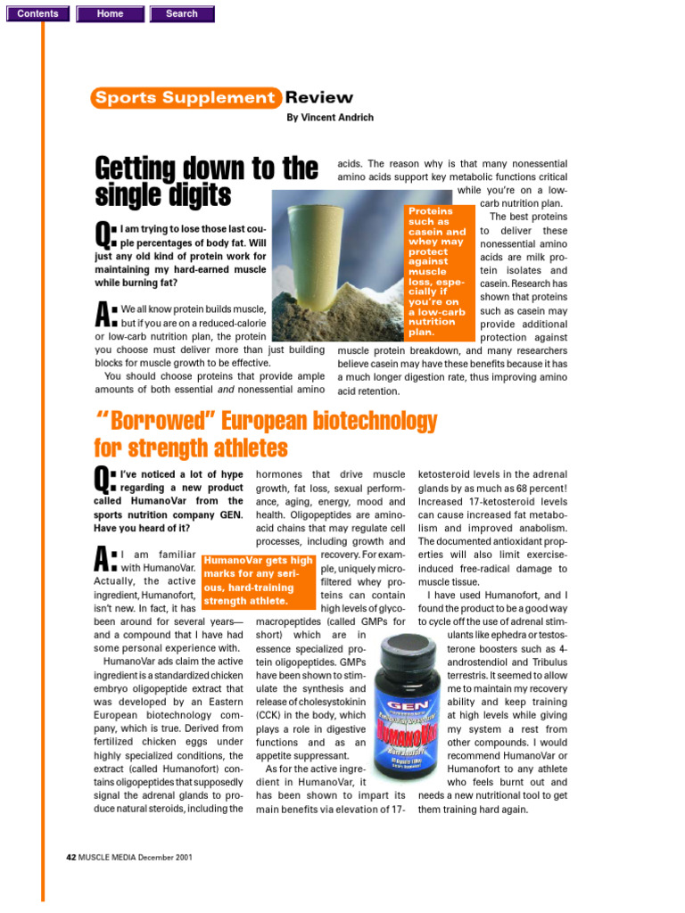 Sports Supplement Review by Vince Andrich | PDF | Carbohydrates ...
