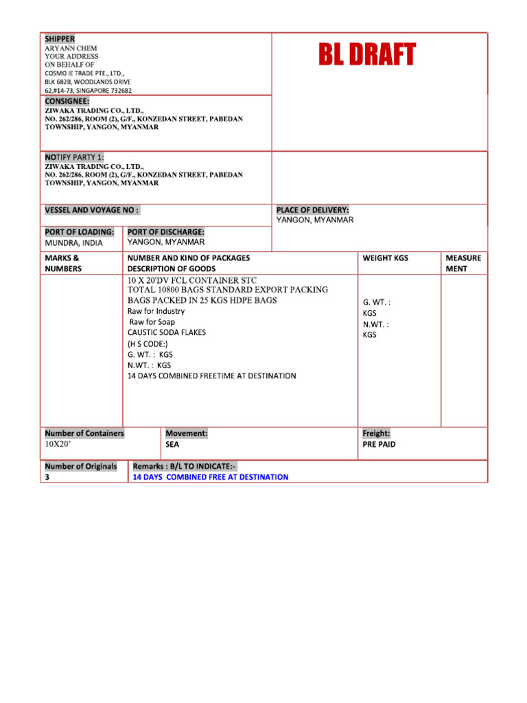 Ziwaka Trading Co. Ltd. Myanmar Caustic Soda Flakes Buyer of Unilosa ...