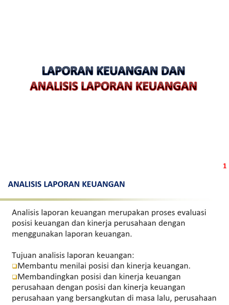 Analisis Laporan Keuangan | PDF | Pengelolaan Keuangan & Uang | Teknologi & Rekayasa