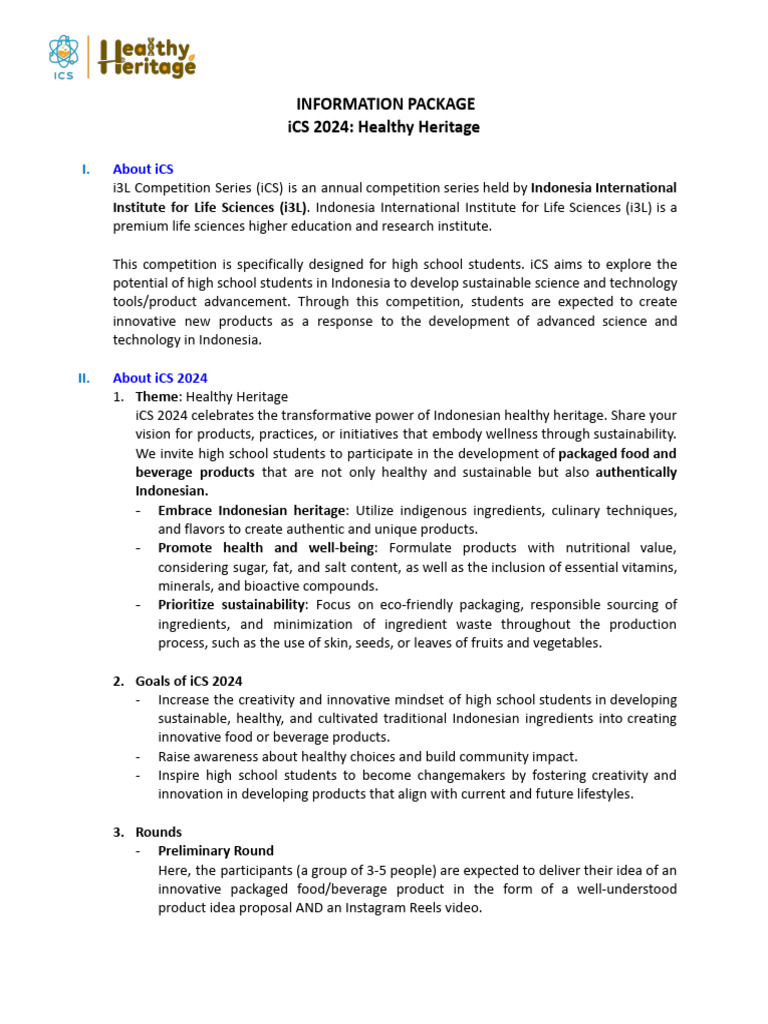 ICS 2024 Info Package | Download Free PDF | Sustainability | Foods