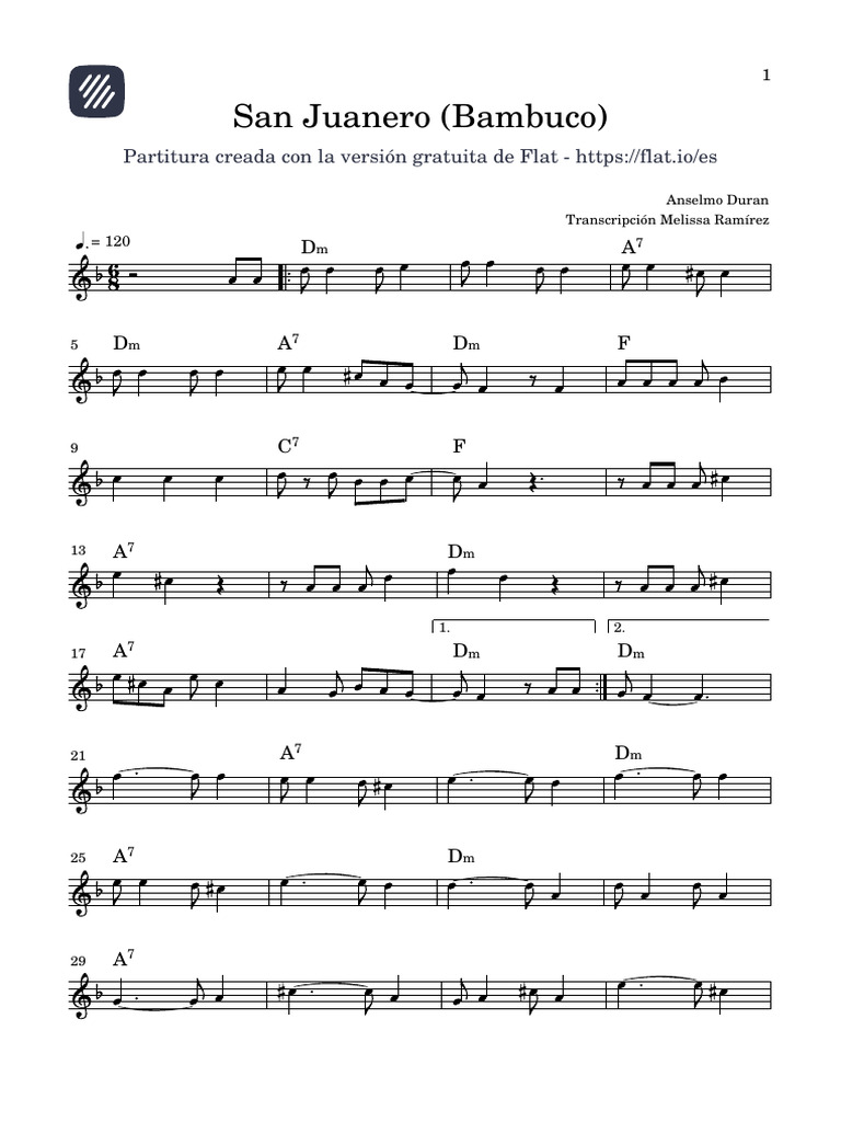 San Juanero (Bambuco) | PDF