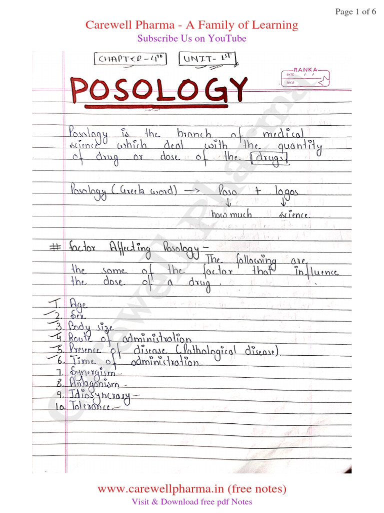 Chapter 4, Unit 1, Pharmaceutical 1sem | PDF | Pharmacology | Pharmaceutical Sciences