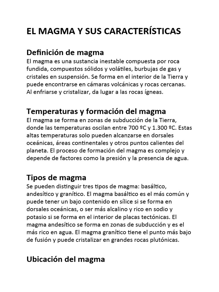 El Magma y Sus Características | PDF