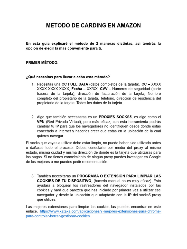 METODO DE CARDING EN AMAZON | PDF | Servidor proxy | Cookie HTTP