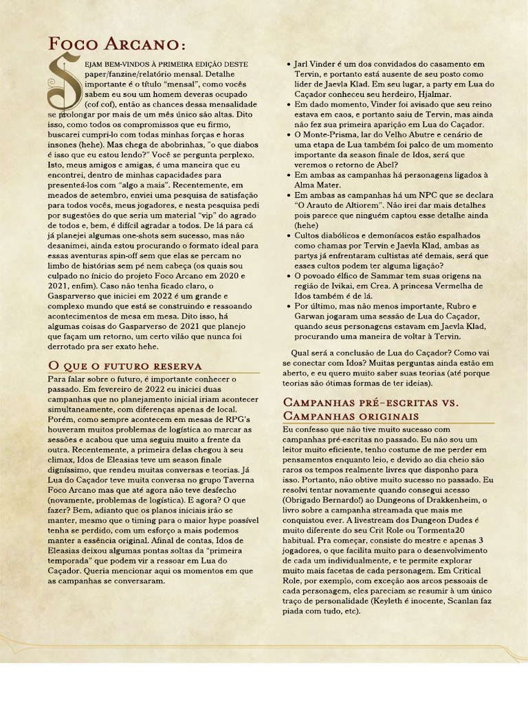 Foco Arcano 1 | PDF