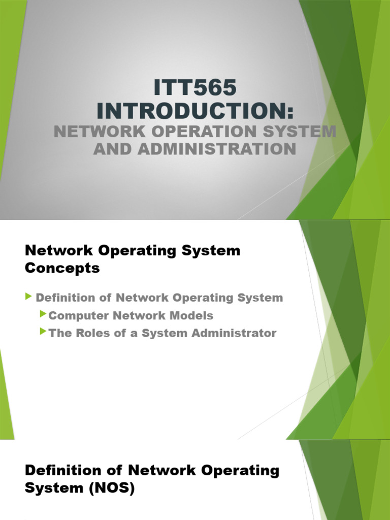 w1-ITT565-Lecture1-UFUTURE NETWORK OPERATION SYSTEM AND ADMINISTRATION | PDF | Internet Protocol ...