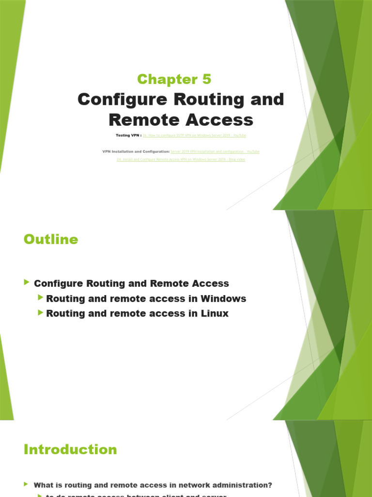 w5-ITT565-Lecture5-UFUTURE Configure Routing and Remote Access | PDF ...