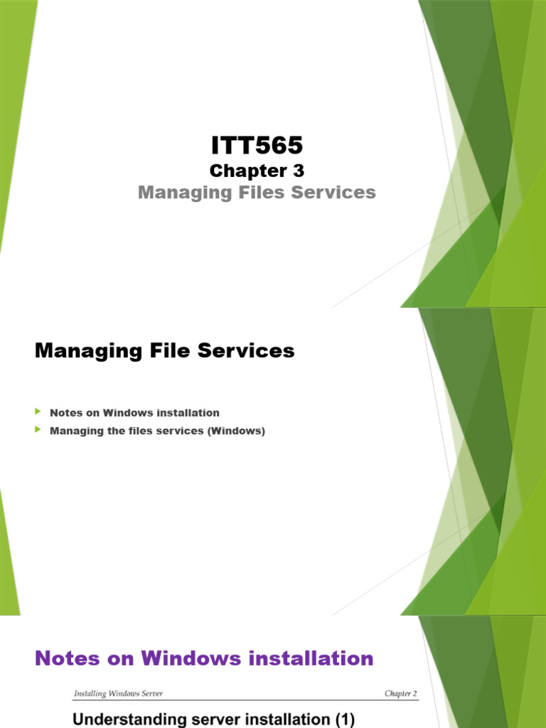 w3-ITT565-Oct2020-Lecture3-UFUTURE MANGING FILE SERVICES | PDF ...