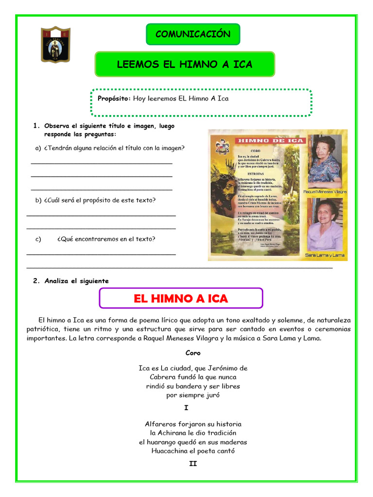 FCHA Himno a Ica | Descargar gratis PDF | Himnos