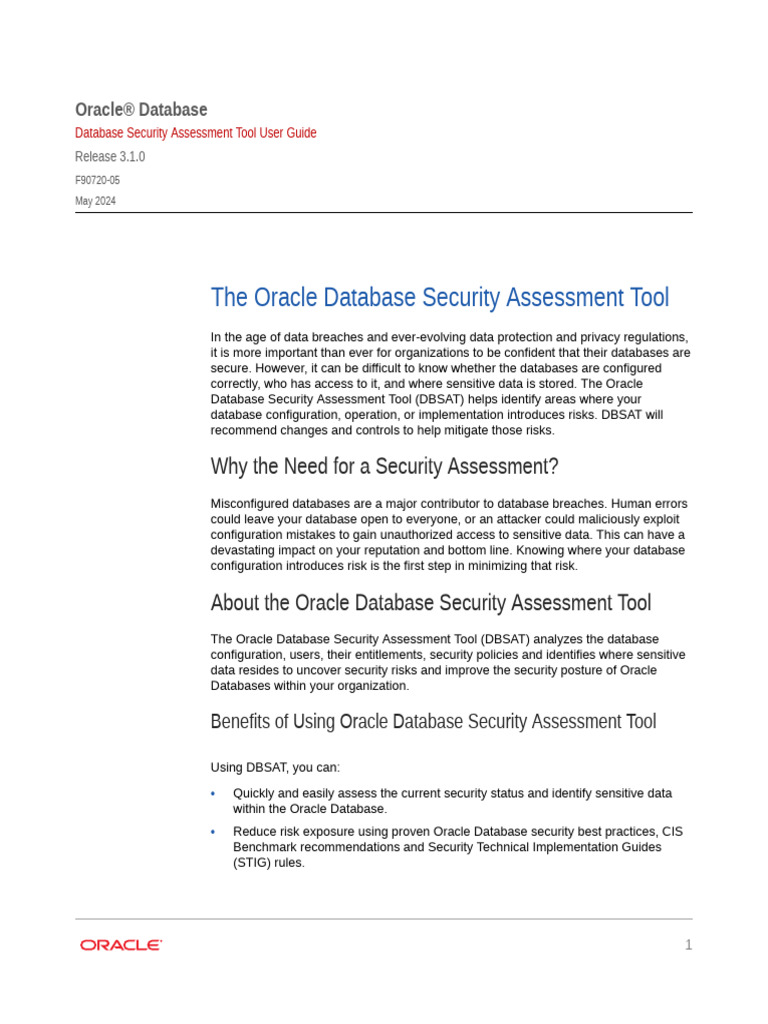 Database Security Assessment Tool User Guide | PDF | Zip (File Format ...