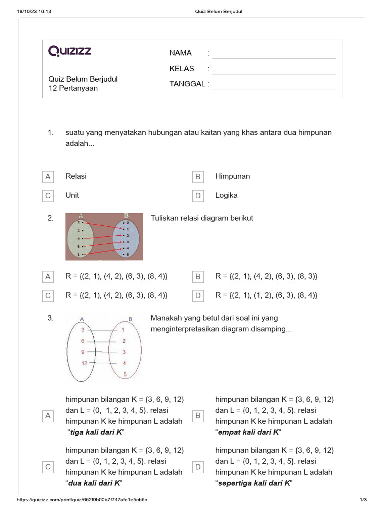 Quiz Pertemuan 3 | PDF