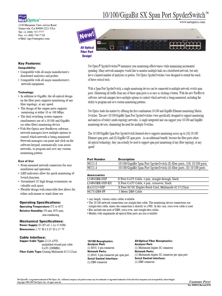 10-100-Gig-span-spyderswitc | PDF | Computer Network | Network Switch