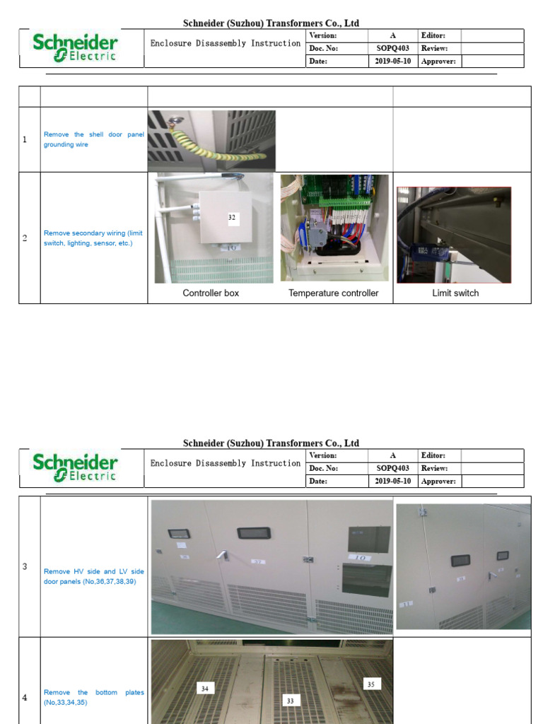 Enclosure Disassembly Instruction | PDF | Manufactured Goods | Equipment