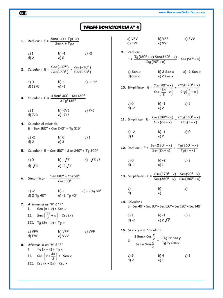 Tarea Domiciliaria #4 | PDF | Teaching Methods & Materials