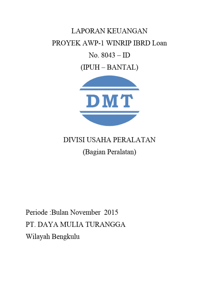 Cover Laporan Keuangan | PDF