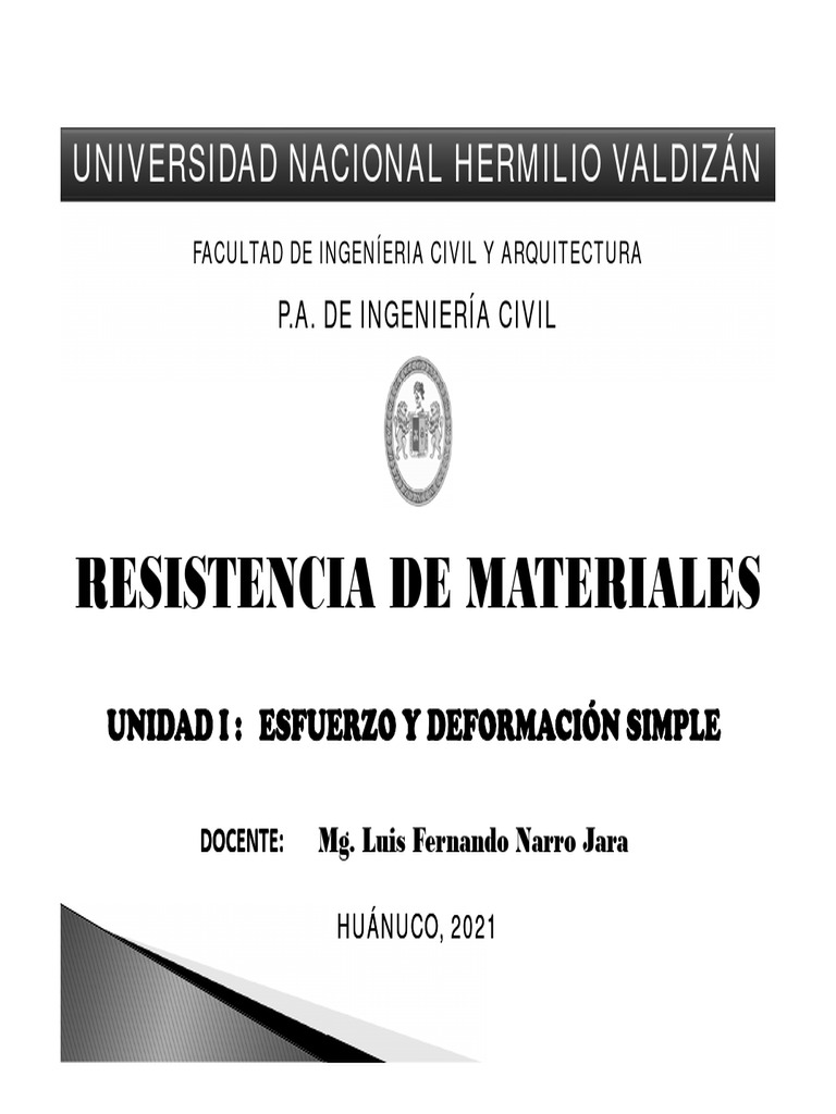 esfuerzo simple | PDF | Esfuerzo cortante | Mecánica de Medios Continuos