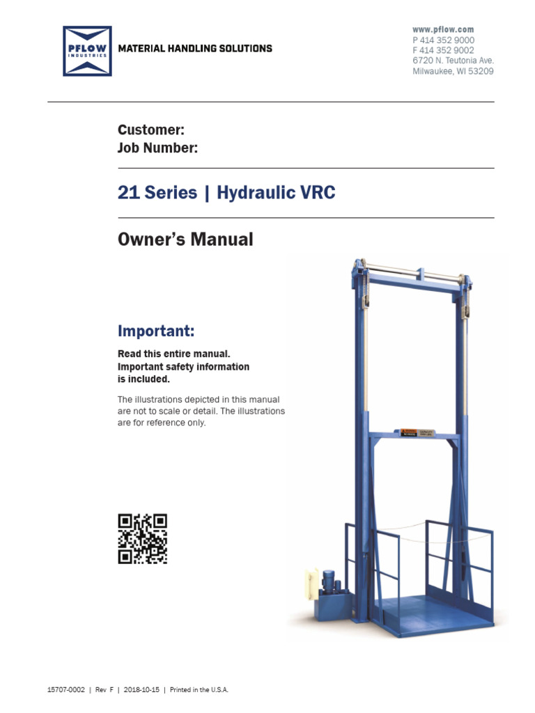Material Handling Solutions 21-Series-Owners-Manual | PDF | Elevator ...