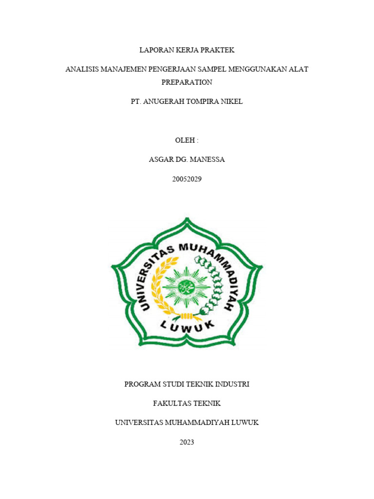 Laporan Kerja Praktek Ikram | PDF