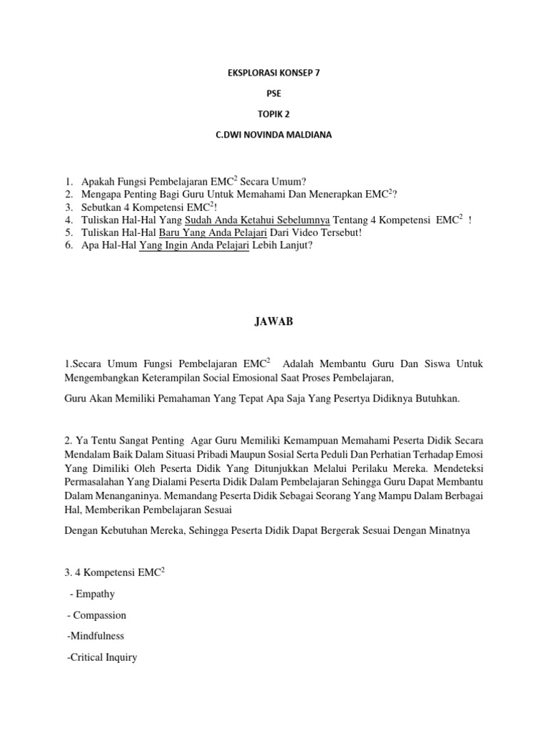 EKSPLORASI KONSEP 7 Topik 2 | PDF | Karier & Perkembangan