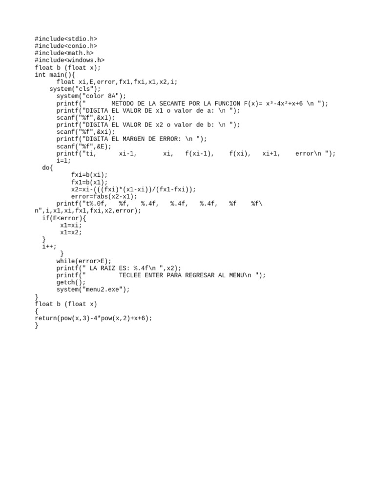 Metodo de La Secante | PDF